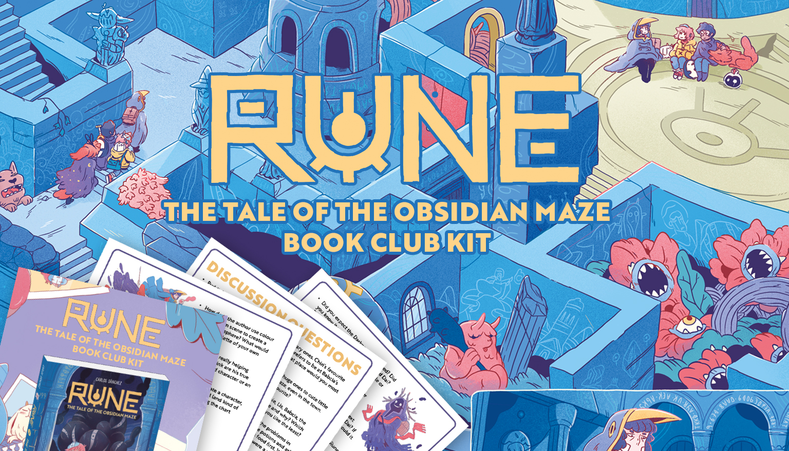 Book Club Kit — Rune: The Tale of the Obsidian Maze – Nobrow Press